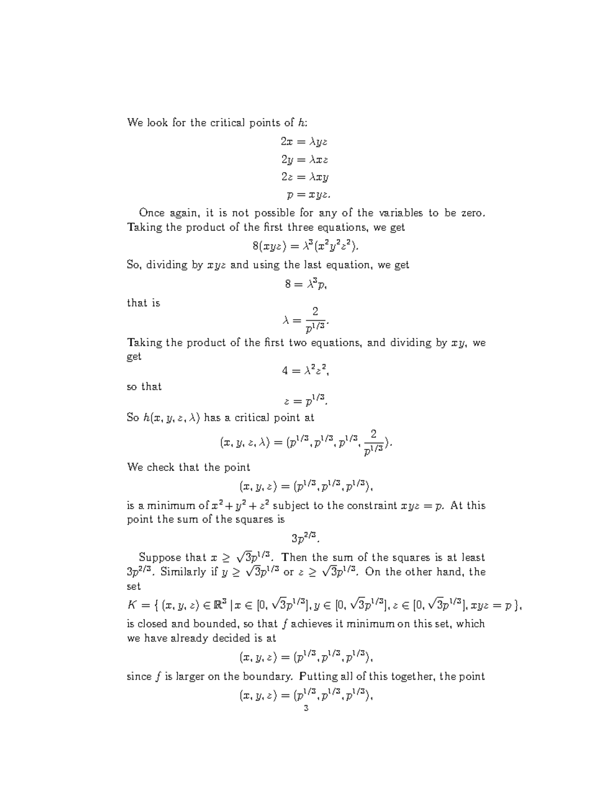 MIT 18.022F10 Lecture 21: Critical Points and Constraints Analysis ...