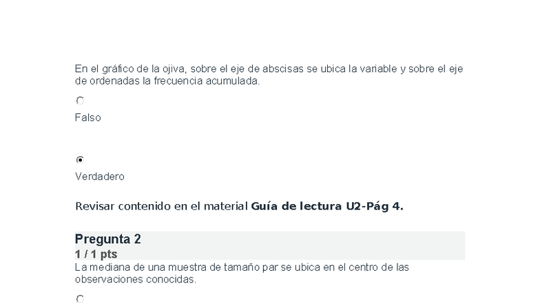 Estadísticas Parcial I y II: Preguntas y Respuestas Clave - Studocu