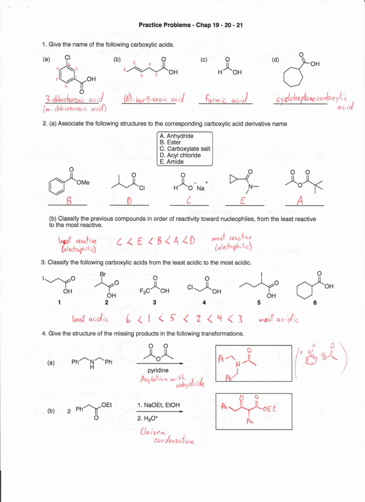 Practice Problems for Chapters 19-21 with Solutions - Studocu