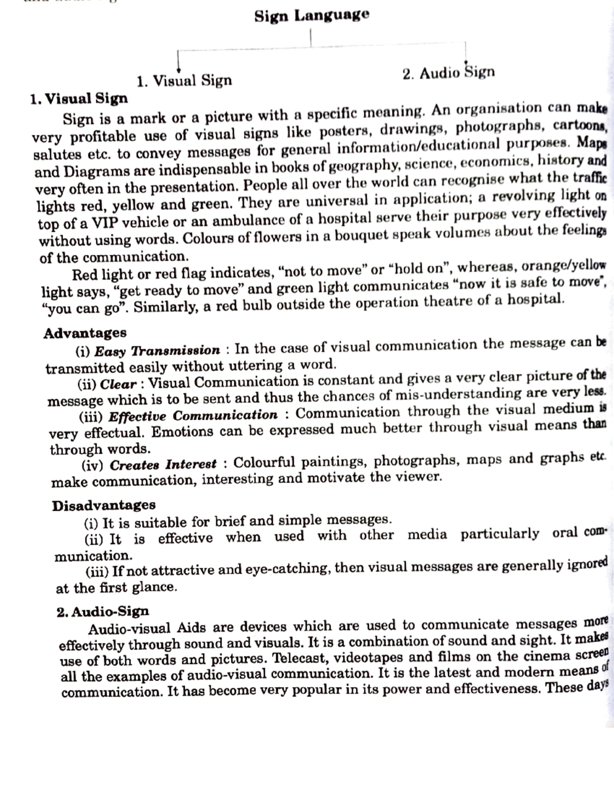 Sign Language - Visual and Audio Signs Summary Notes - Studocu