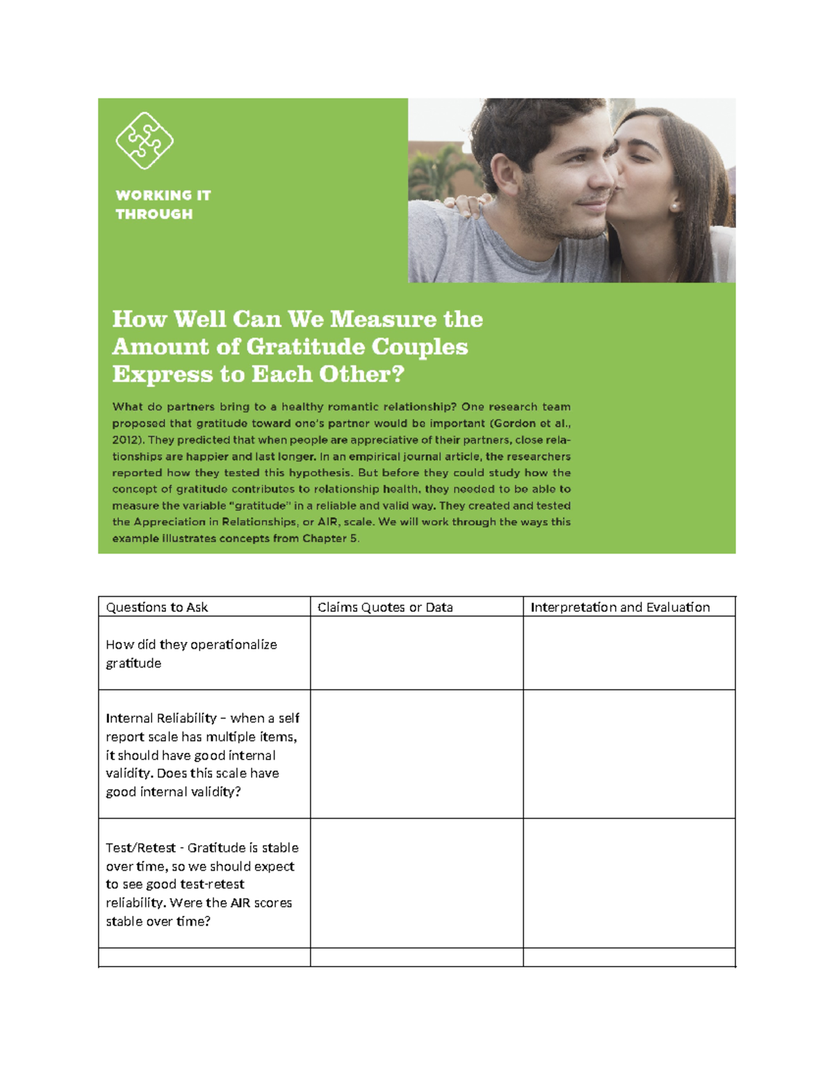 Research Methods Activity - Chapter 5 - PSY-260 - Questions to Ask ...