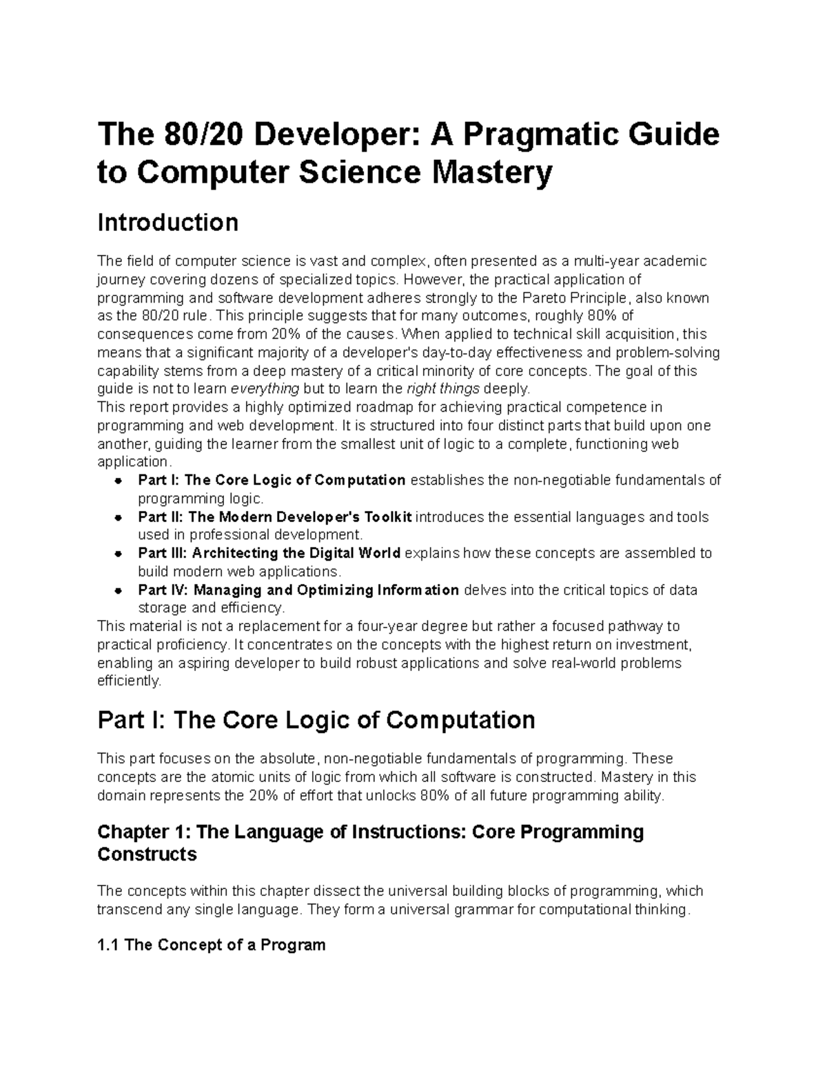 Computer Science Core Study Guide: Mastering Programming Concepts - Studocu