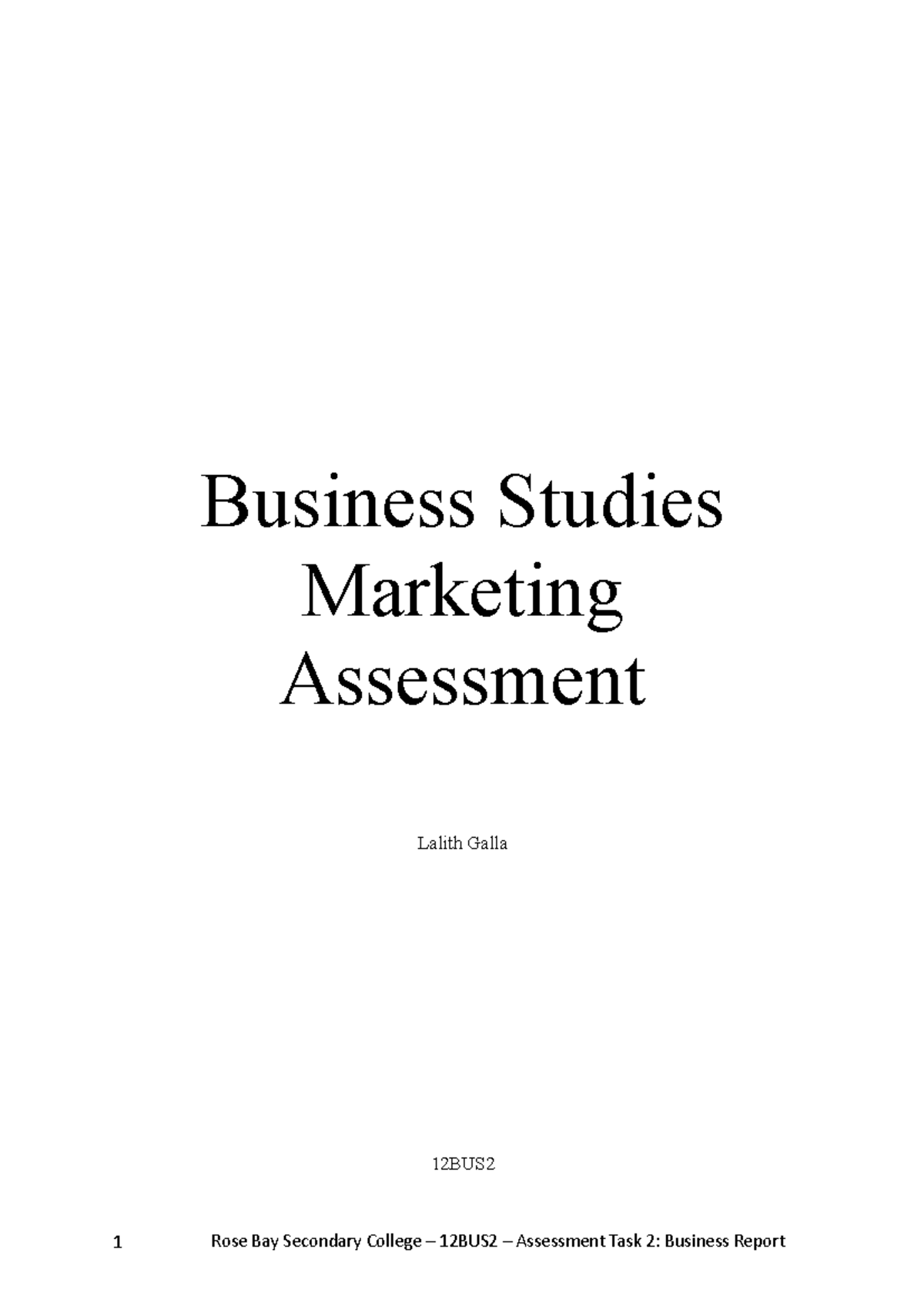 Yr12 Business Studies Marketing Assignment: Ethical Practices ...