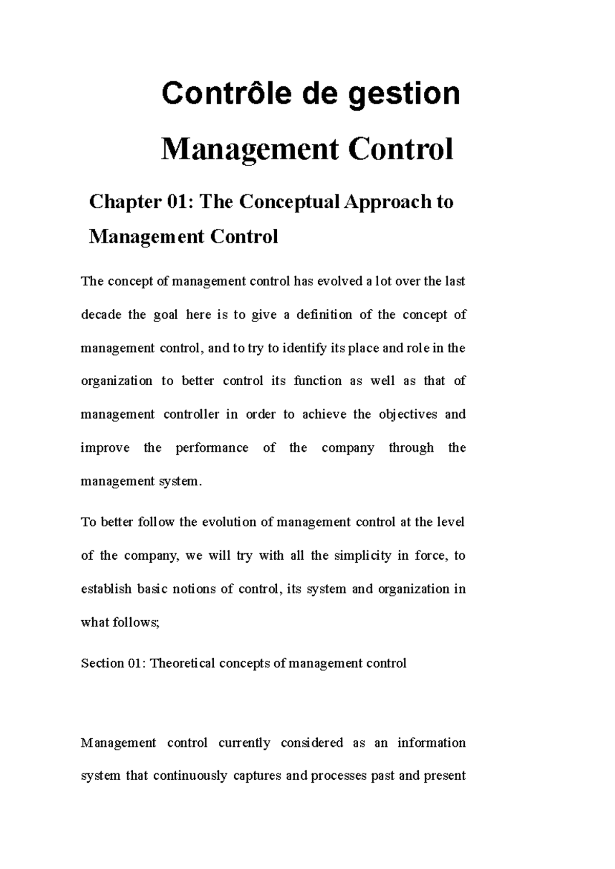 L’Approche conceptuelle du contrôle de gestion - Contrôle de gestion ...