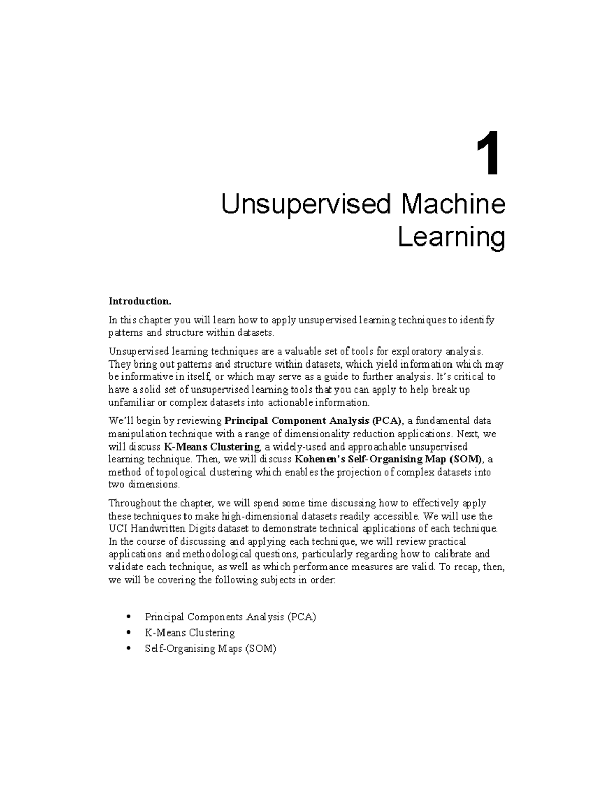 Unsupervised Machine Learning Techniques: PCA, Clustering, and SOM ...