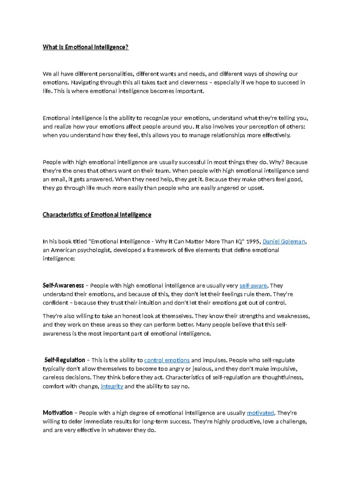 Understanding Emotional Intelligence: Key Traits and Improvement ...