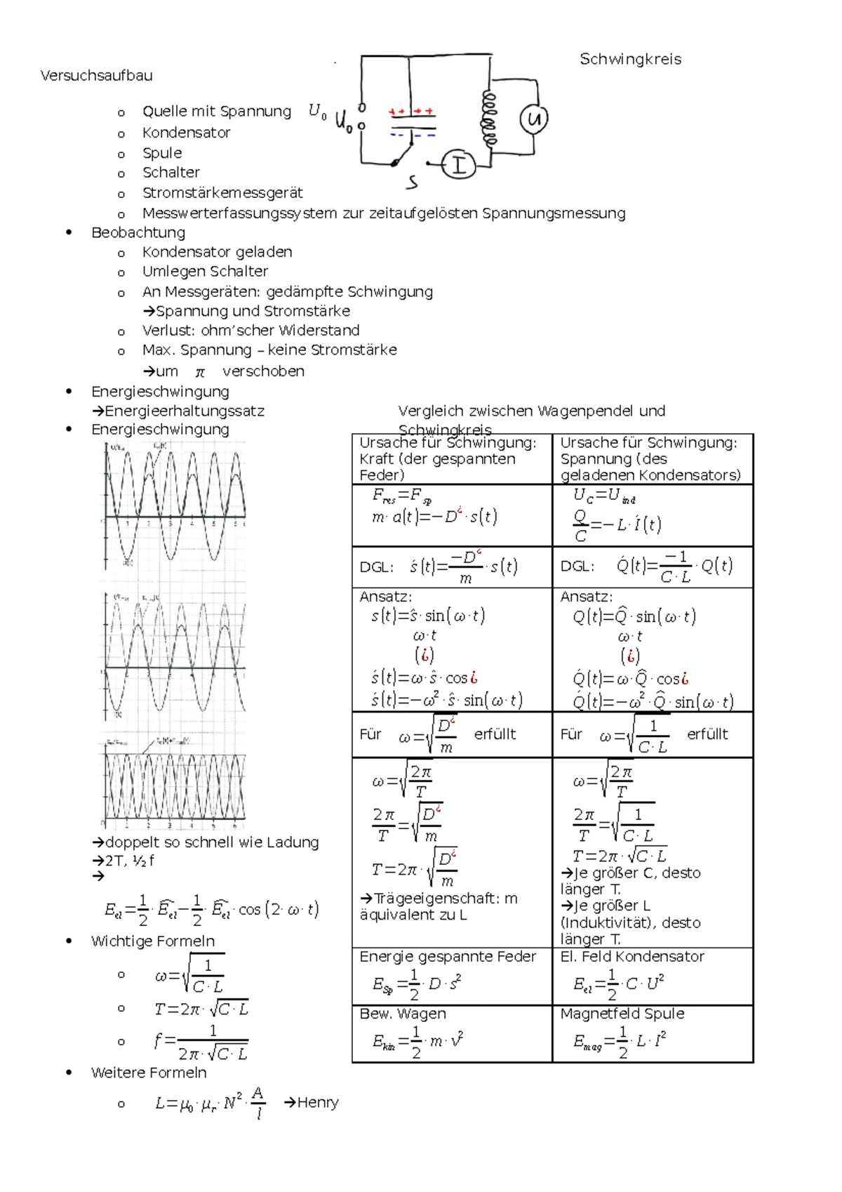 Formelsammlung Physik Abitur - Formelsammlung Physik / Einheiten Name ...