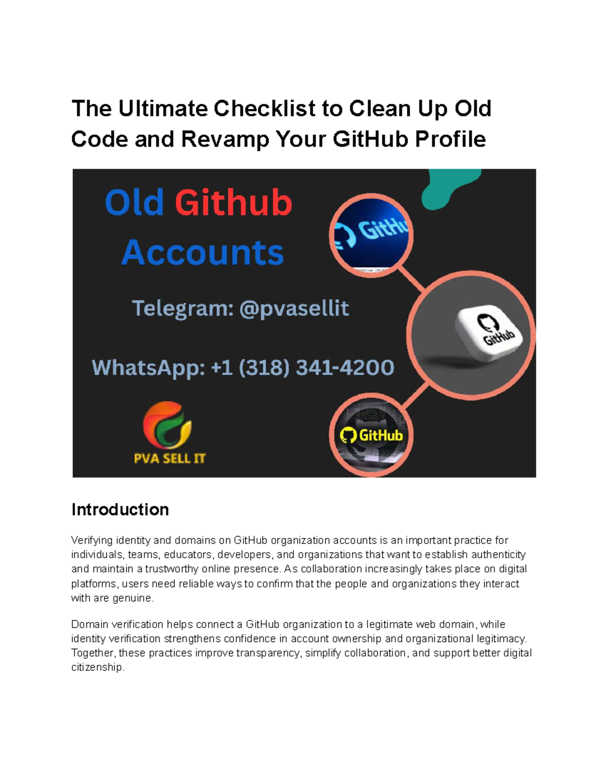 Revamping Your GitHub Profile: A Comprehensive Checklist - Studocu
