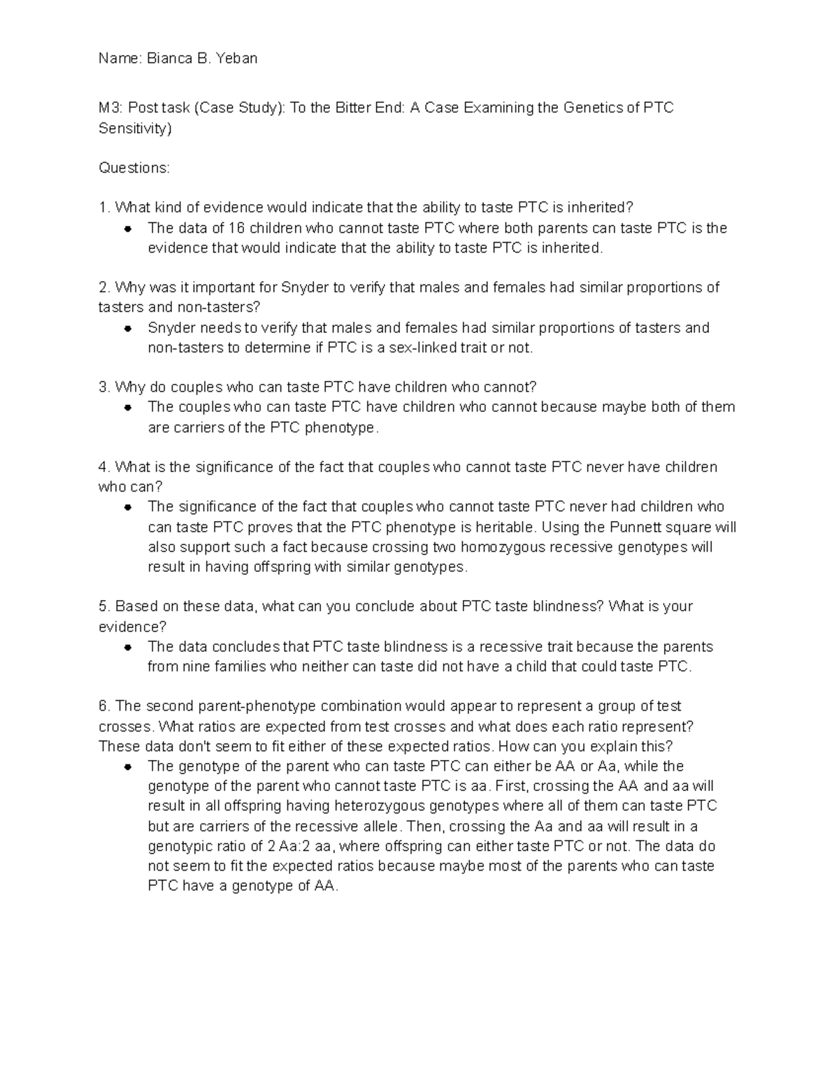 M3- Post task (Case Study)- To the Bitter End- A Case Examining the ...