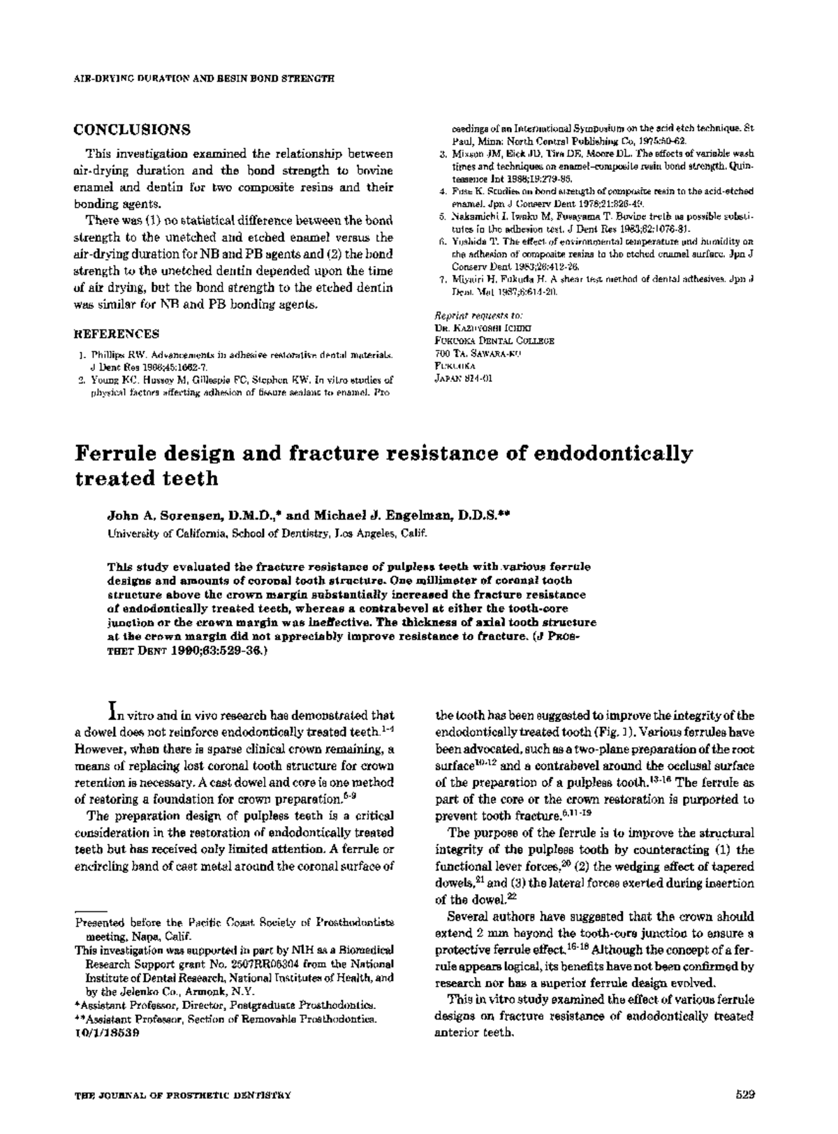 Ferrule Design & Fracture Resistance of Endodontically Treated Teeth ...