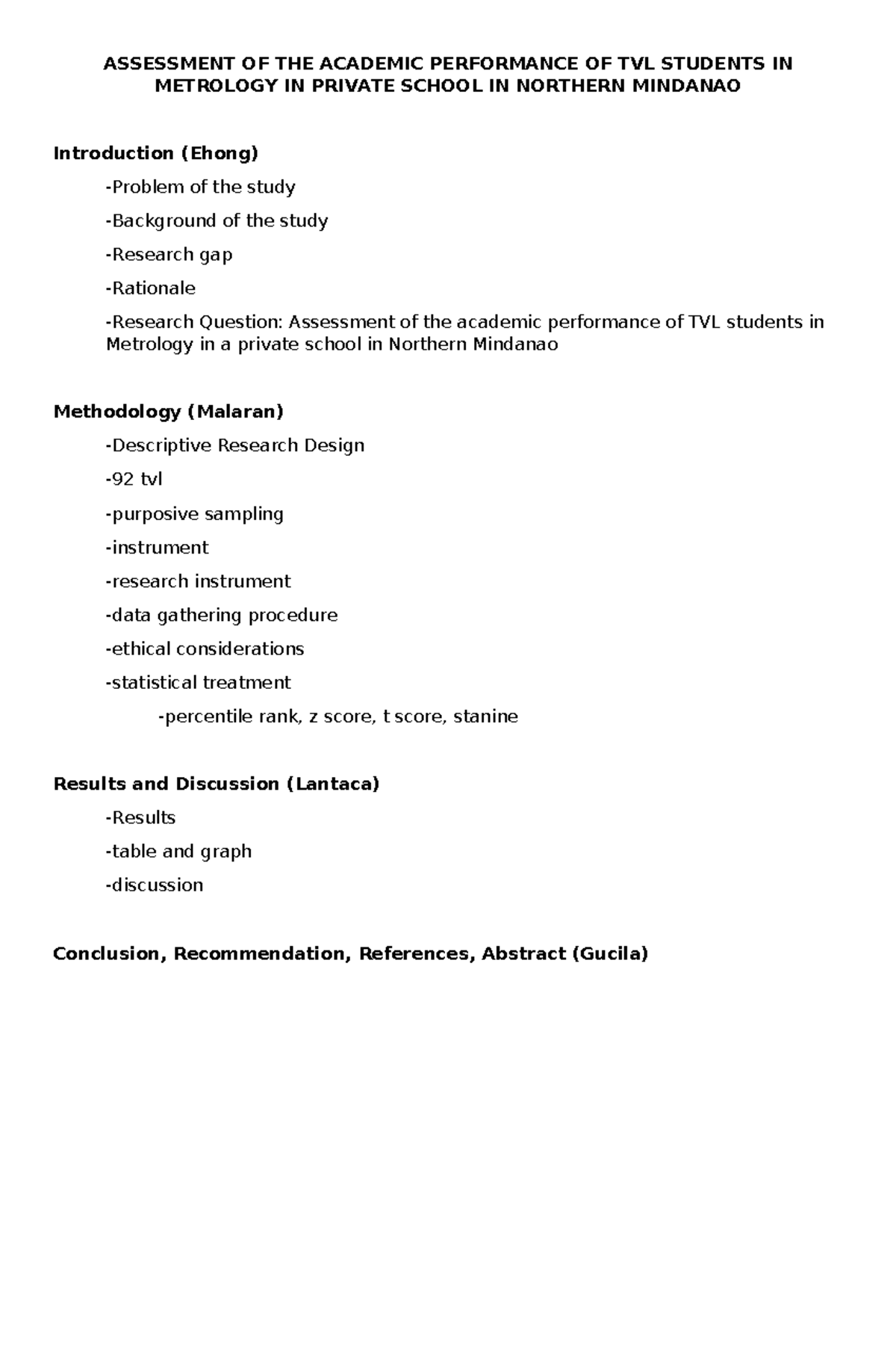 Assessment OF THE Academic Performance OF TVL Students IN Metrology IN ...