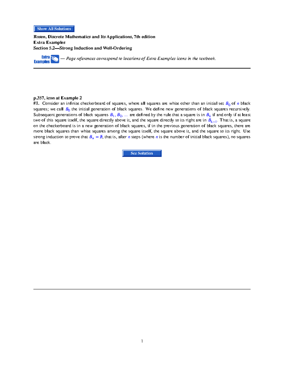 Rosen 7E Chapter 5.2 Extra Examples on Strong Induction & Well-Ordering ...