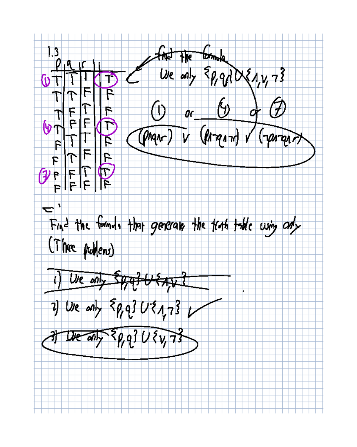 1.3 Finding Formulas for Truth Tables in CDT T I T - Studocu