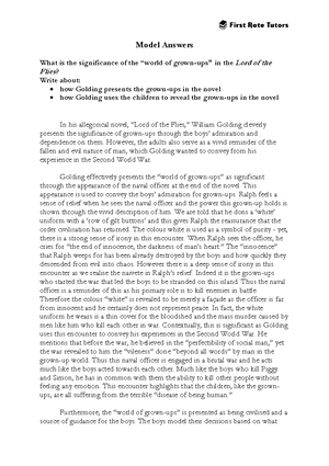 Model answers Mr Fisher - Model answers AQA English Language Paper 1 ...