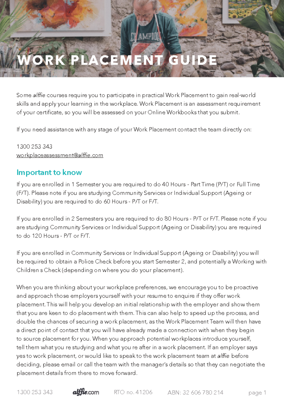 Work Placement Guide for Certificate Courses - alffie - Studocu