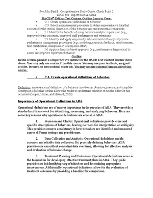 Portfolio Part B template CK1 SPCE630 Spring 2025-1 - Tips for ...