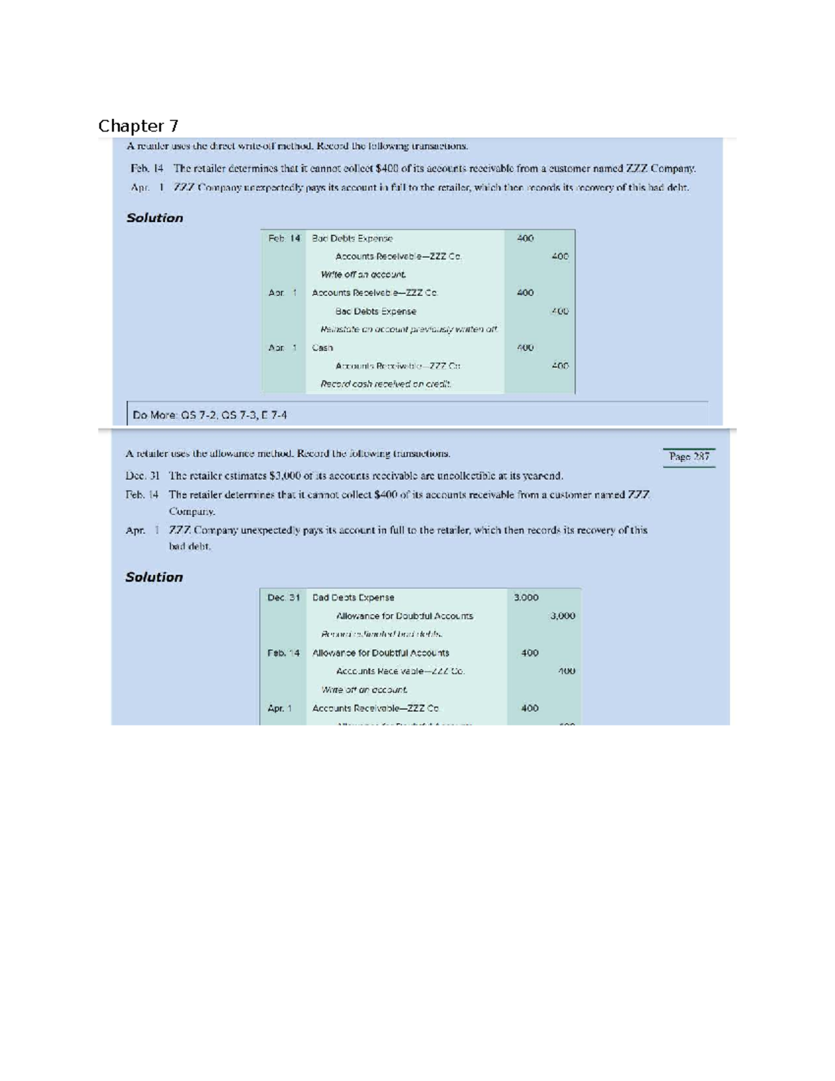 Chapter 7: Accounting for Bad Debts and Receivables Management - Studocu
