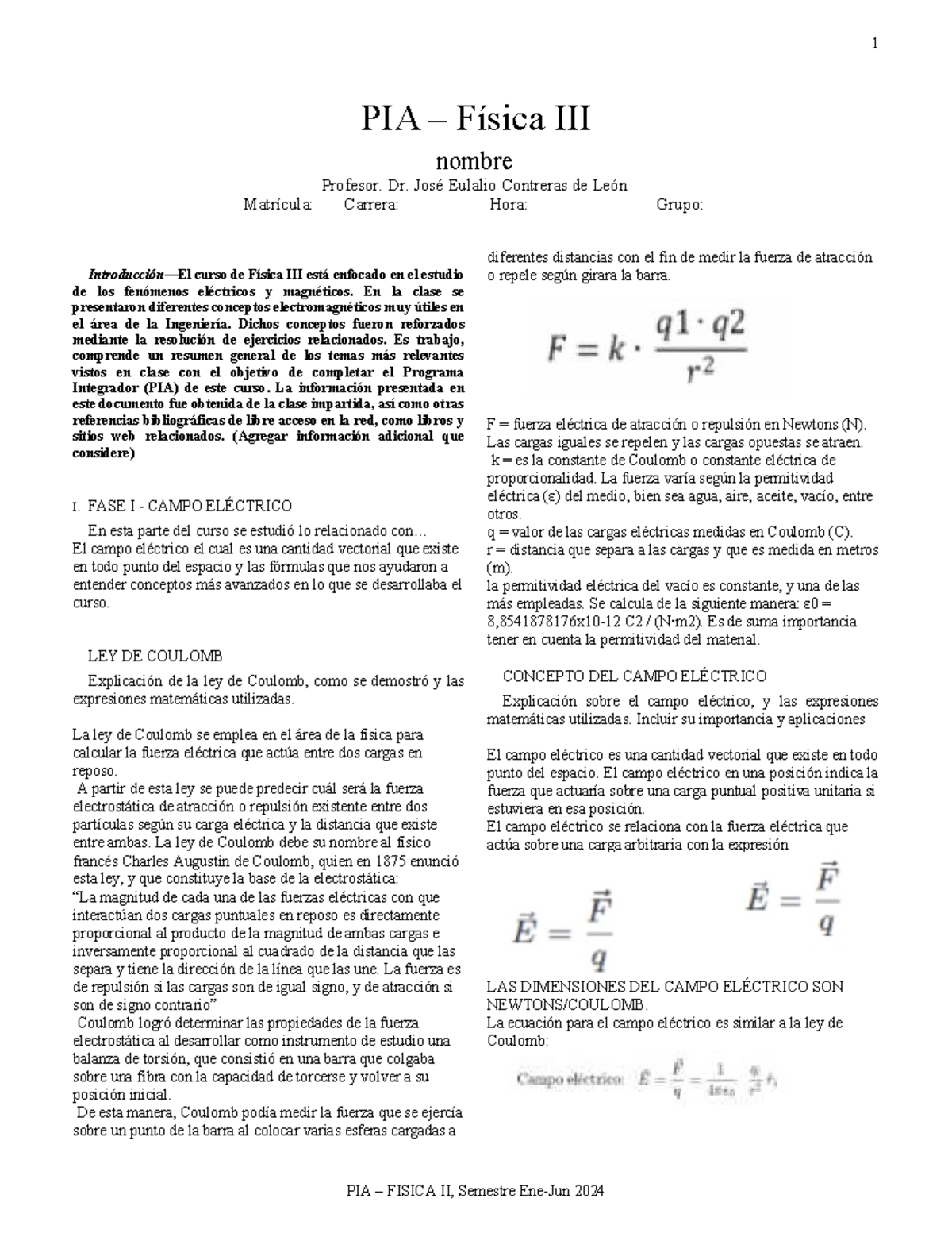 PIA - Resumen Final de Física III - 21039407 Eulalio - Studocu
