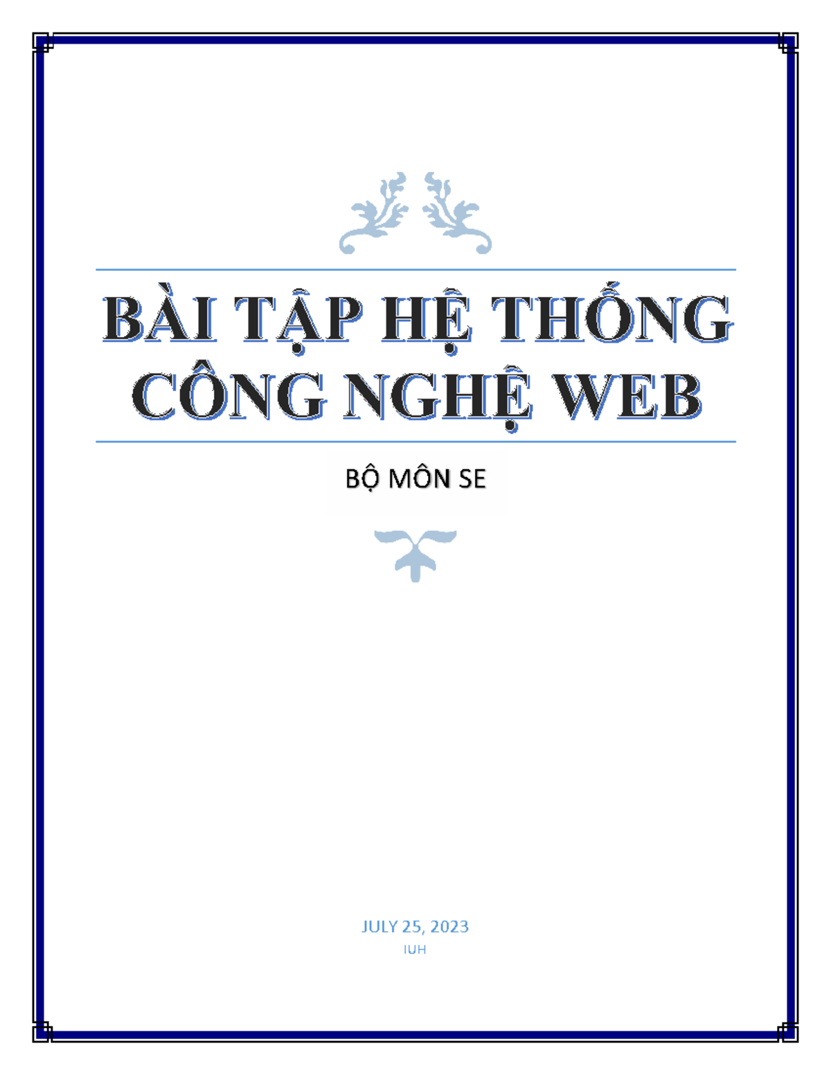Bài Tập HTML, CSS và Javascript Cơ Bản - Môn SE 2023 - Studocu