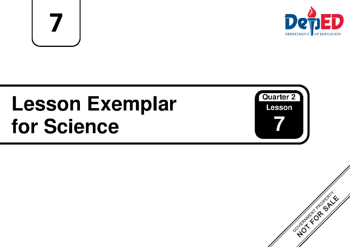 Q2 LE Science 7 Lesson Exemplar: Week 7 Activities and Assessments ...