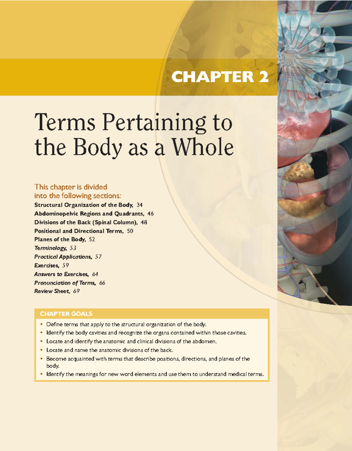 CHAPTER 2: Terms Related to Body Structure and Organization - Studocu