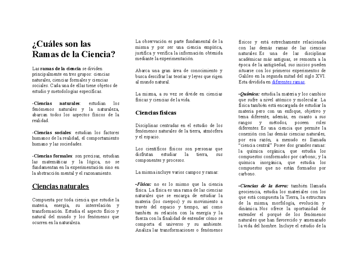 Ramas De Las Ciencias De La Tierra