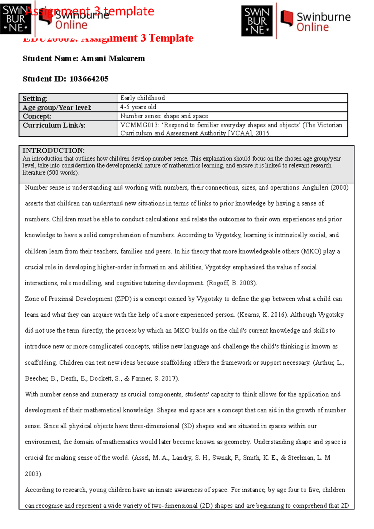 EDU2000 2 Assignment 3 - ian INTRODUCTION: An introduction that ...