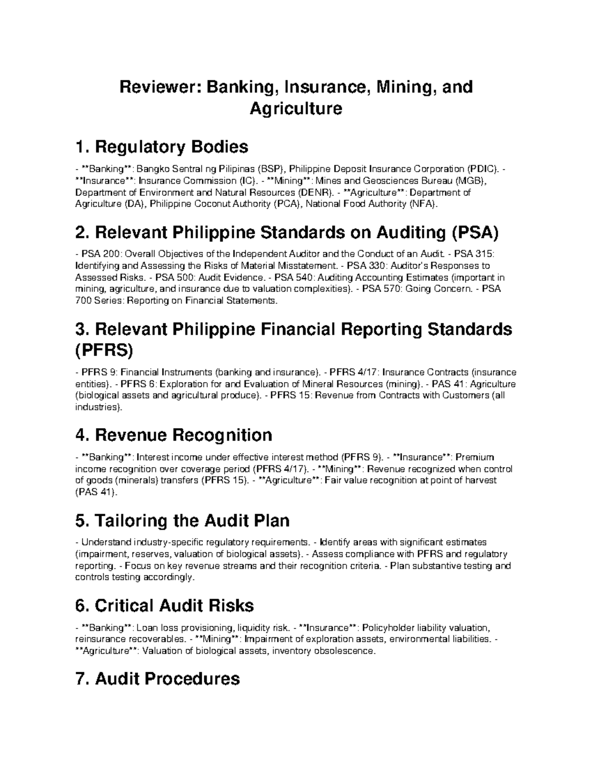 Reviewer: Banking, Insurance, Mining & Agriculture Regulations and ...