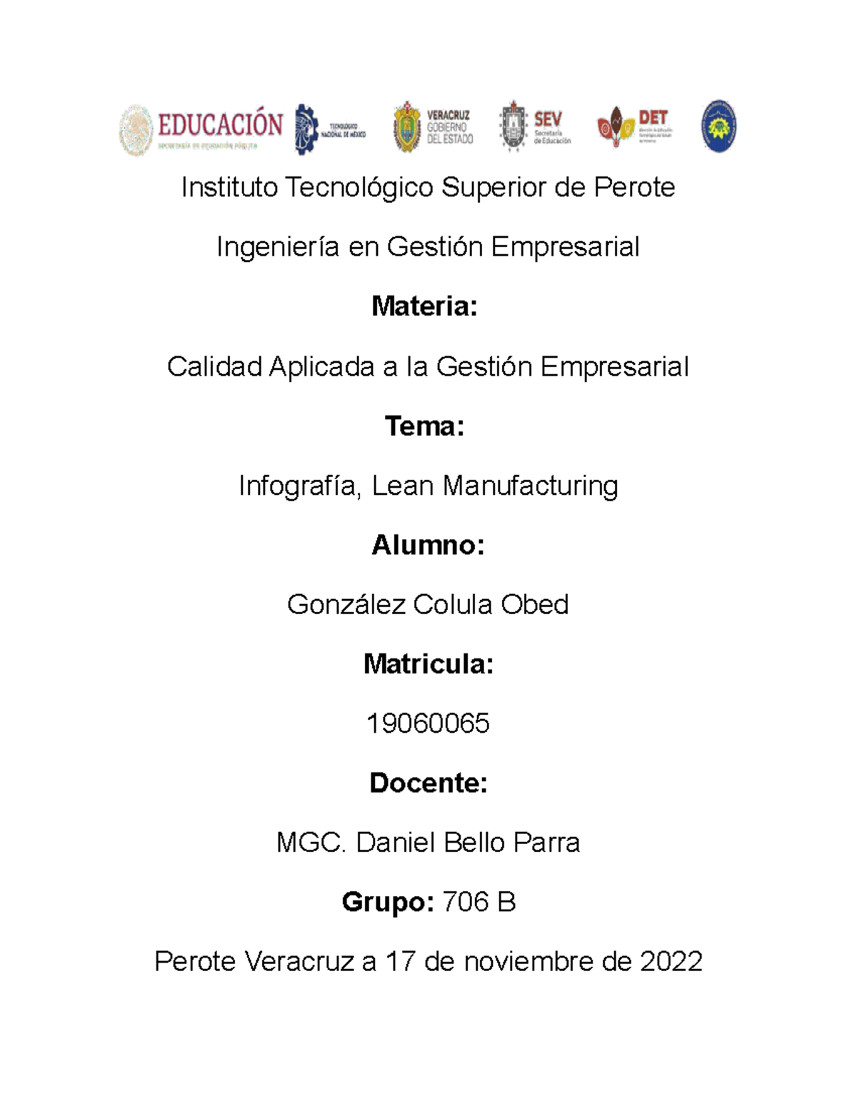 Infografía sobre Lean Manufacturing en Gestión Empresarial - 706 B ...