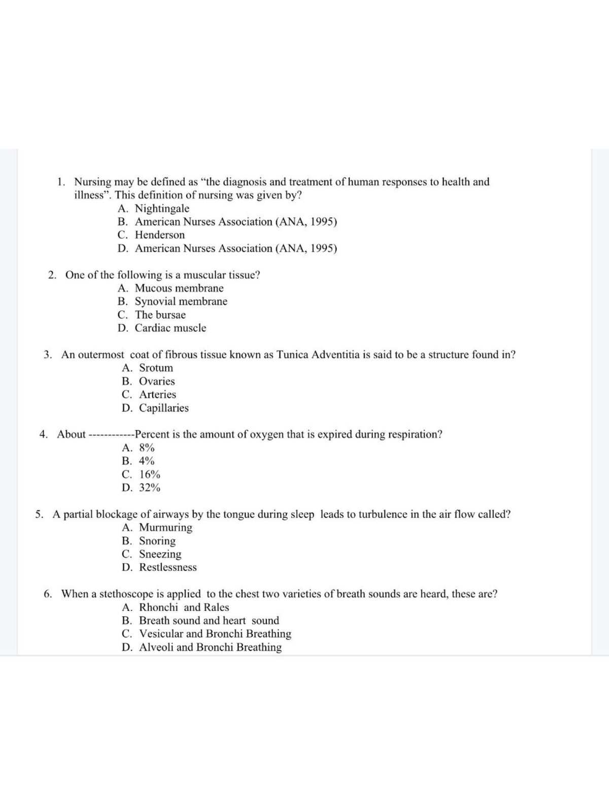 NUR 101: Comprehensive Nursing Quiz Questions and Answers - Studocu