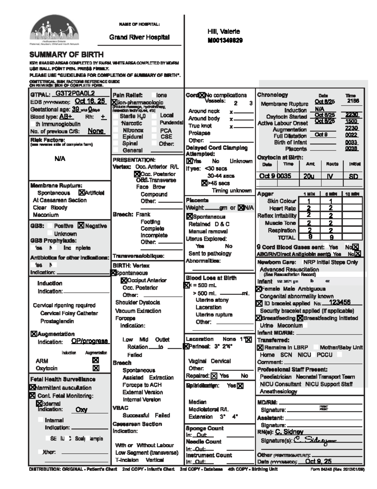 Summary of Birth - Lecture Notes M001349829 - Studocu