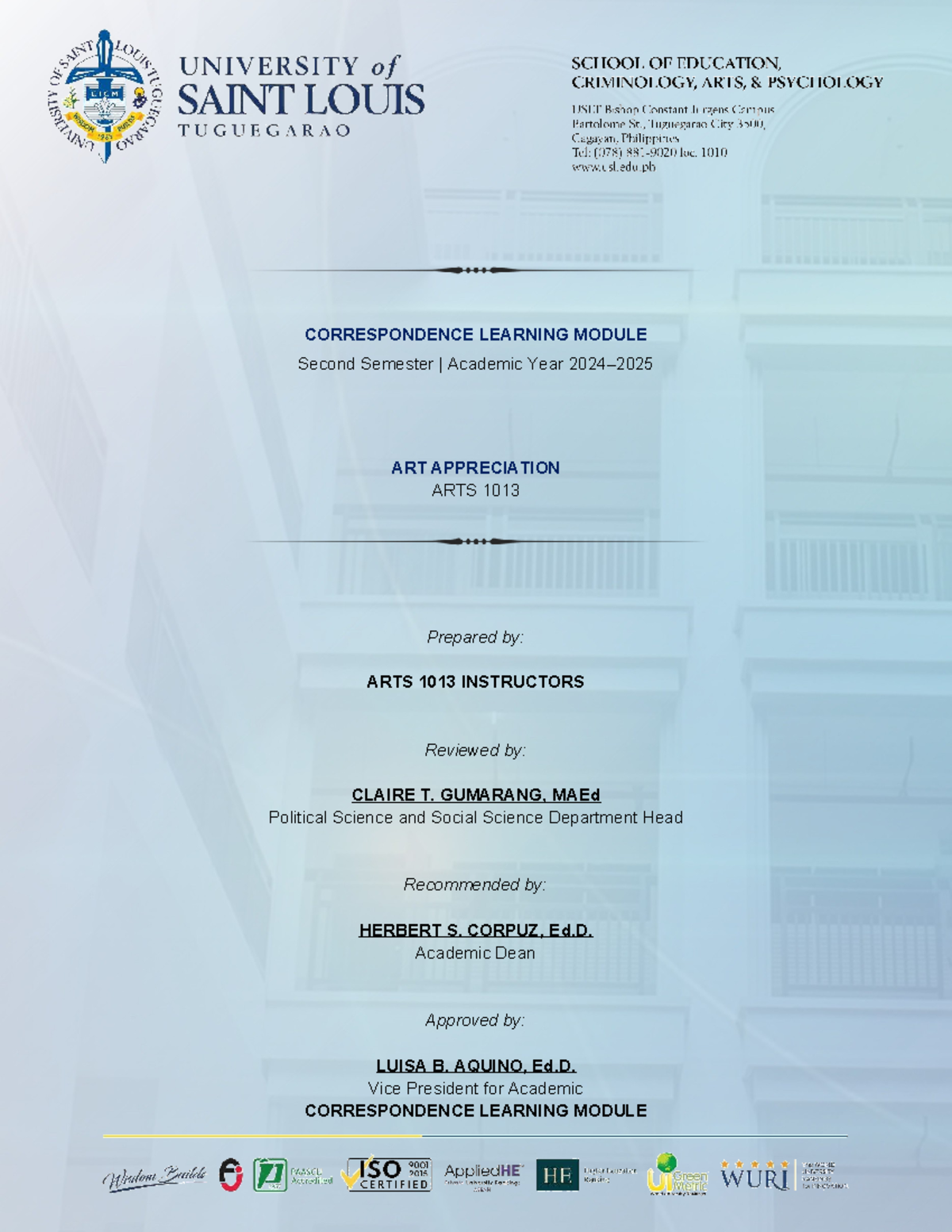 ARTS 1013 Module 1: Understanding Art Appreciation and Humanities - Studocu