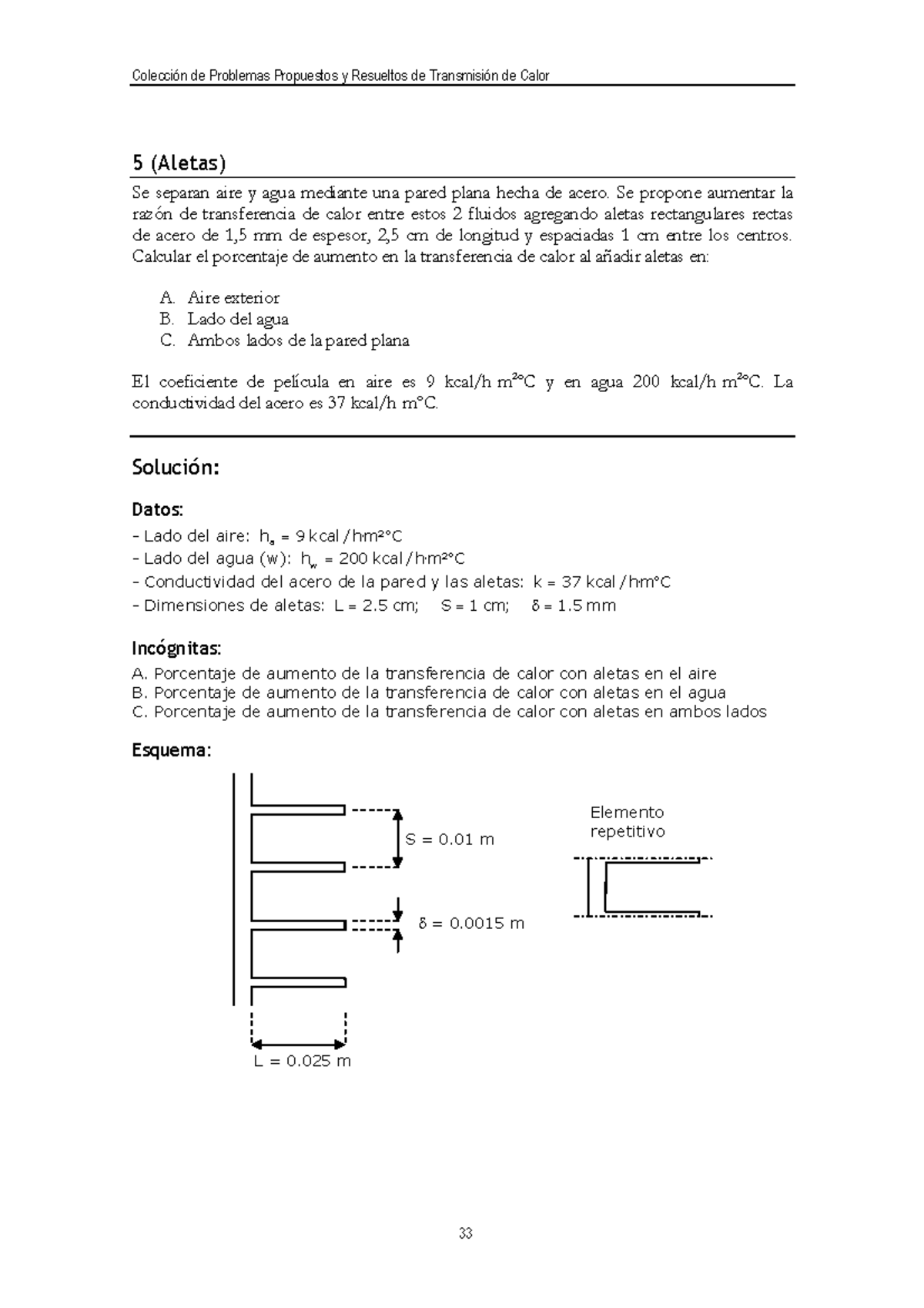 Transferencia de Calor Examen 3 - Colección de Problemas Propuestos y Resueltos de Transmisión ...
