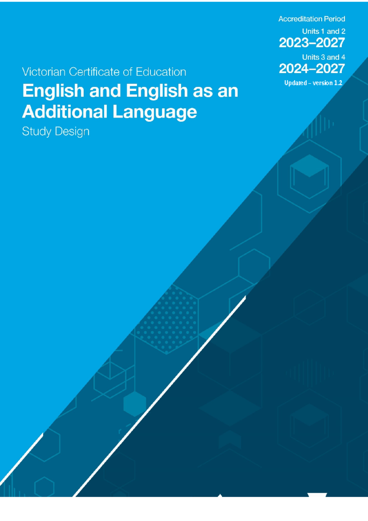 VCE English Study Design Update (2023-2027) for Units 1-4 - Studocu