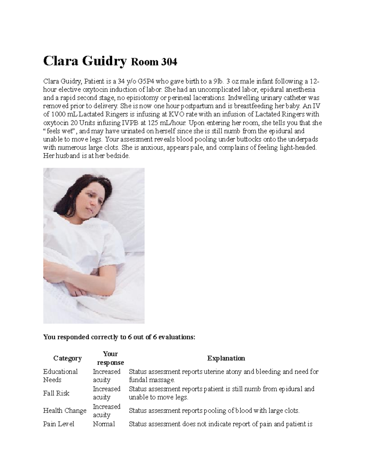Clara Guidry Room 304 - Postpartum Assessment & Nursing Interventions ...