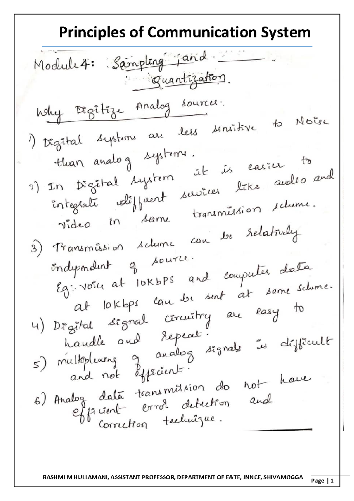 Principles of Communication System - Module 4 Notes - Studocu