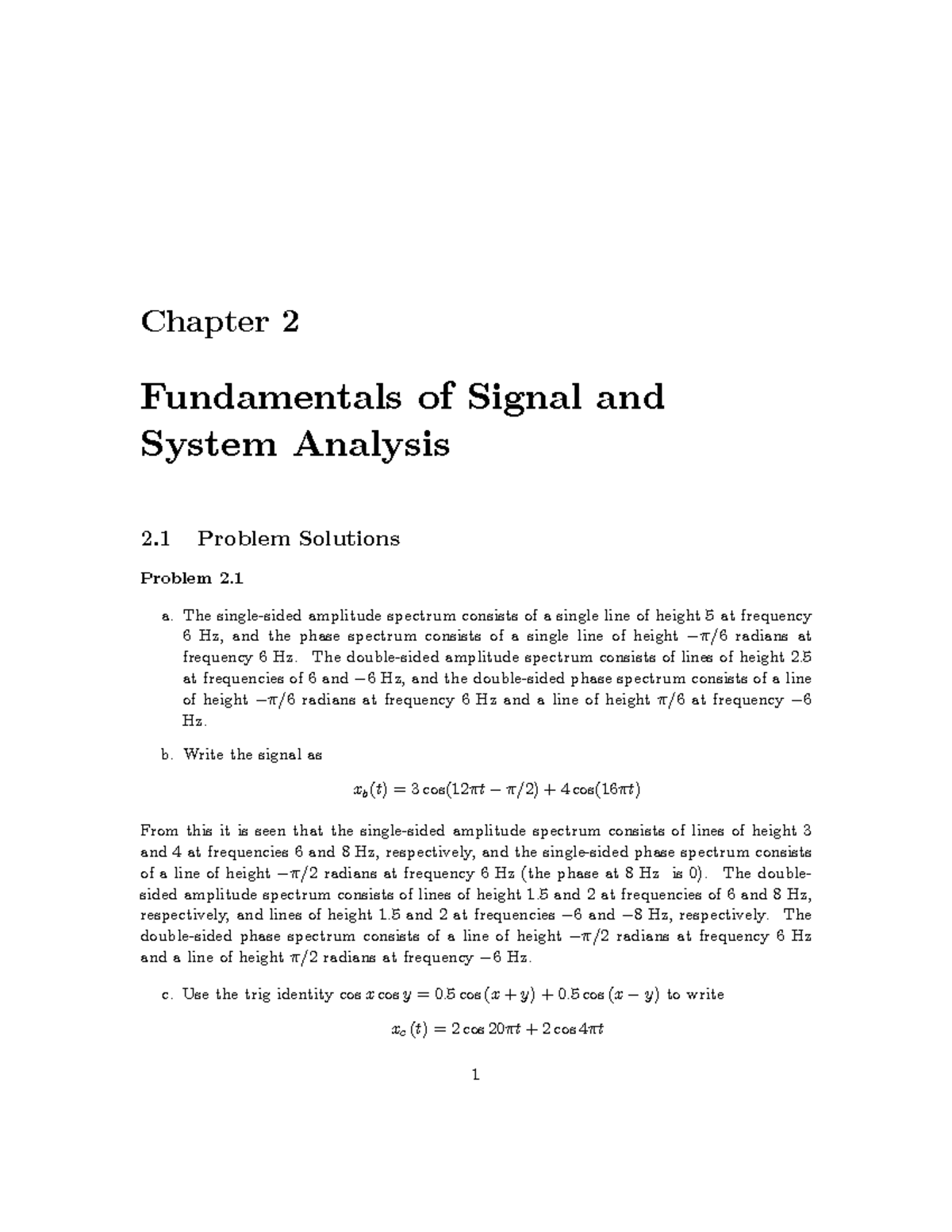 Principles Of Communications,Systems,Modulation,and Noise, Chapter 02 ...