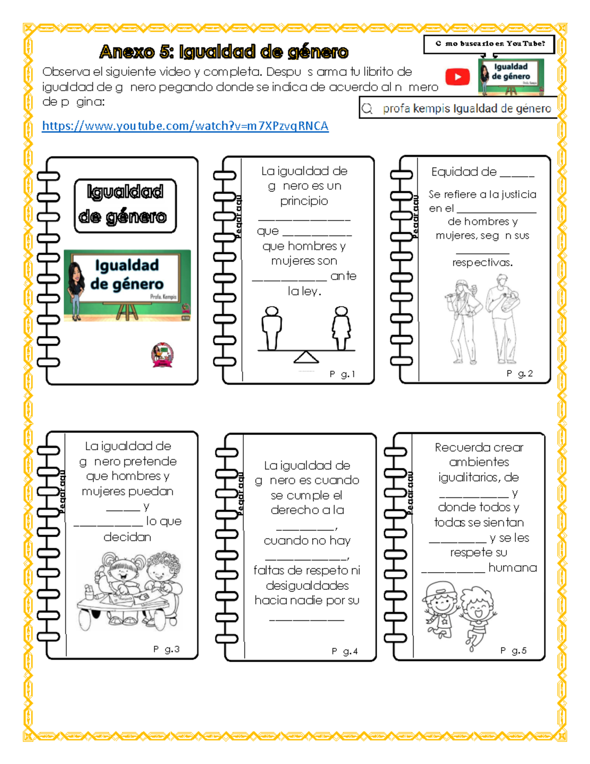 Cuadernillo de Actividades: Igualdad de Género - Páginas S25 y S26 ...