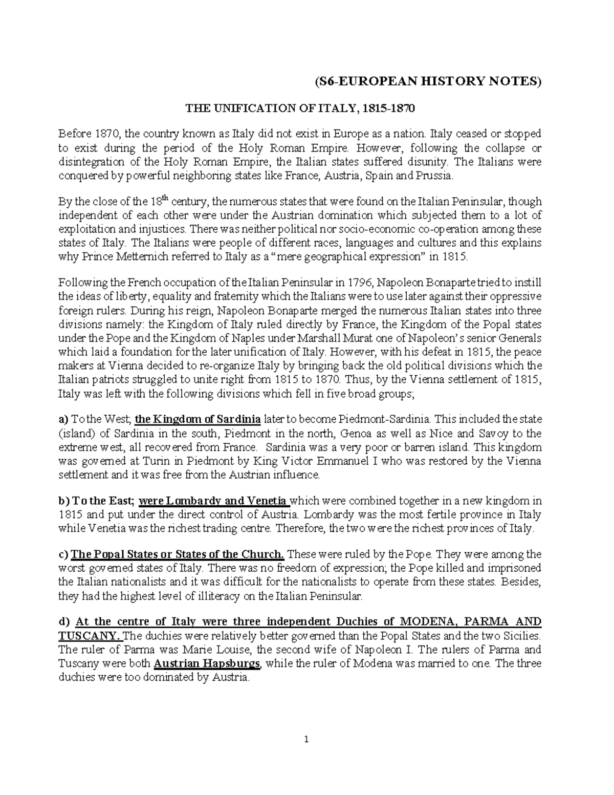 S6 European History notes-2 - (S6-EUROPEAN HISTORY NOTES) THE ...