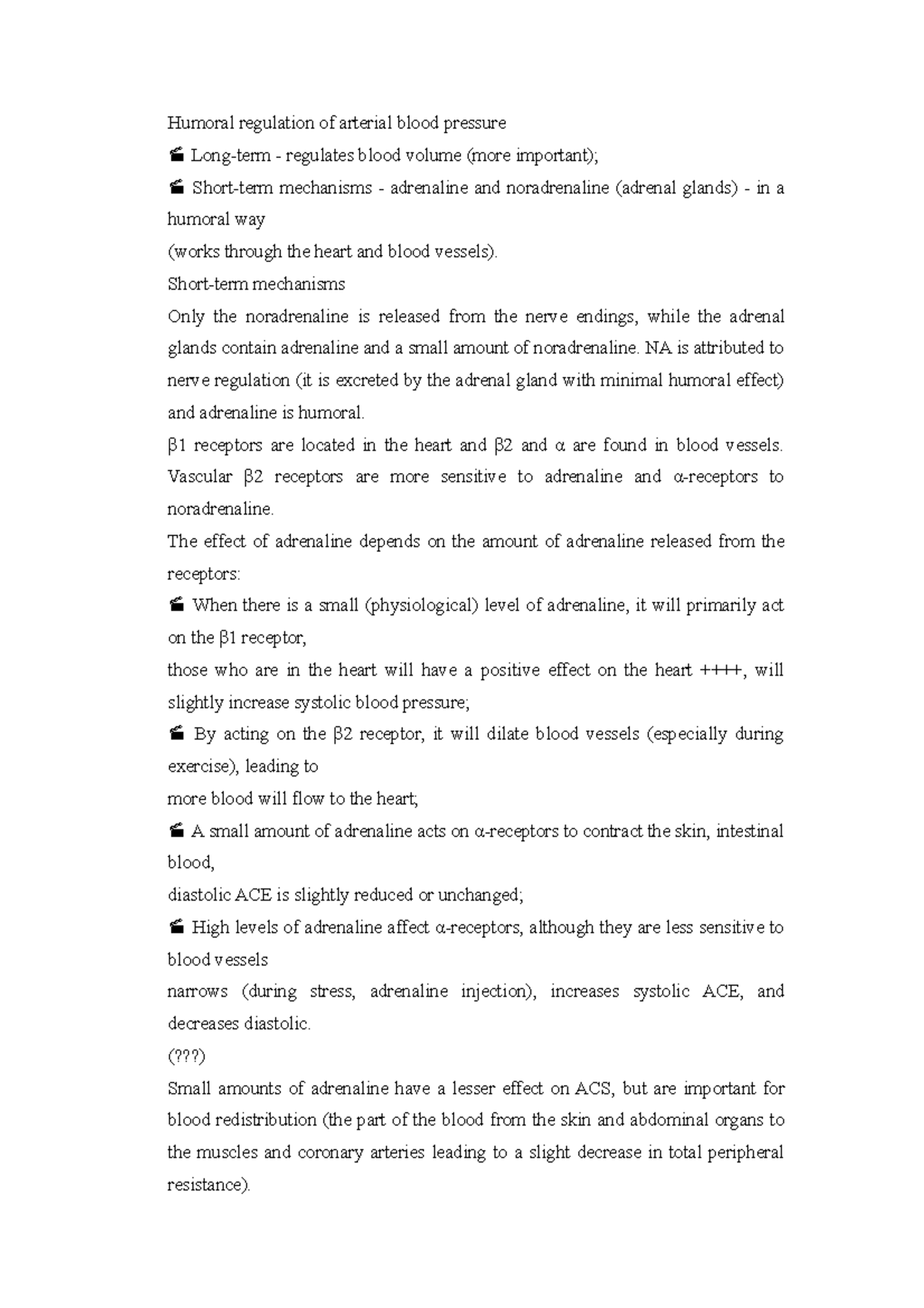 Humoral regulation of arterial blood pressure - Humoral regulation of ...