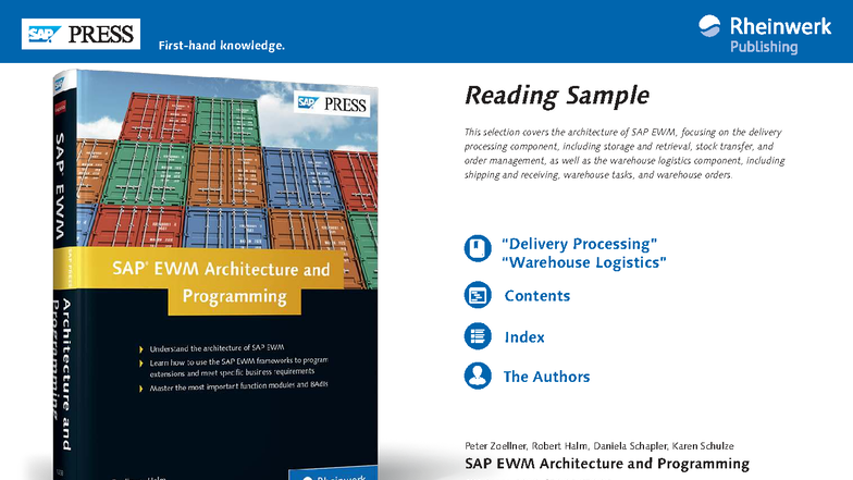 SAP EWM Architecture and Programming: Delivery Processing Overview - Studocu