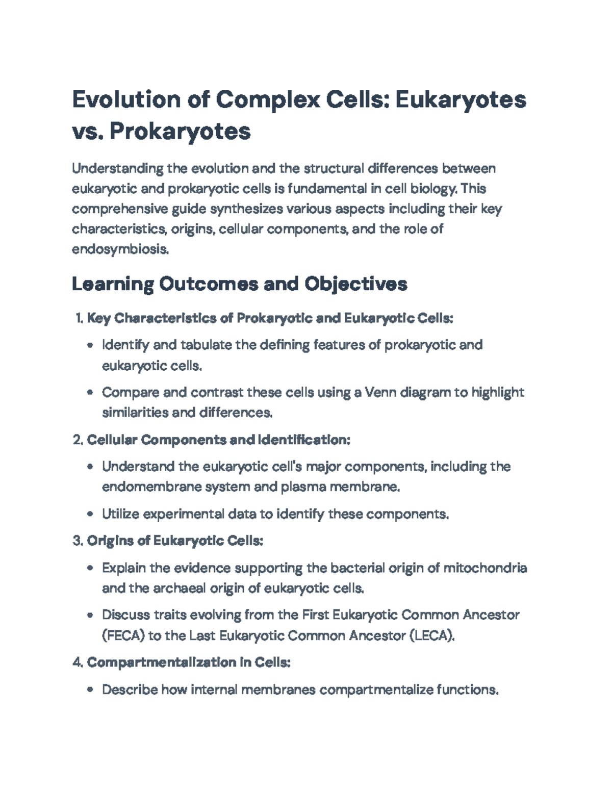 Evolution of Eukaryotic vs. Prokaryotic Cells: Key Features & Origins ...