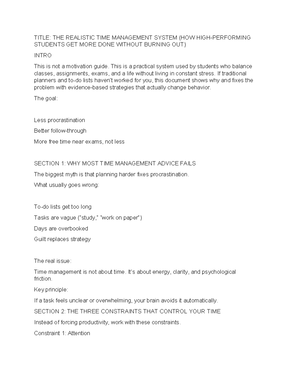 Title: Effective Time Management Strategies for Students (Study Guide ...
