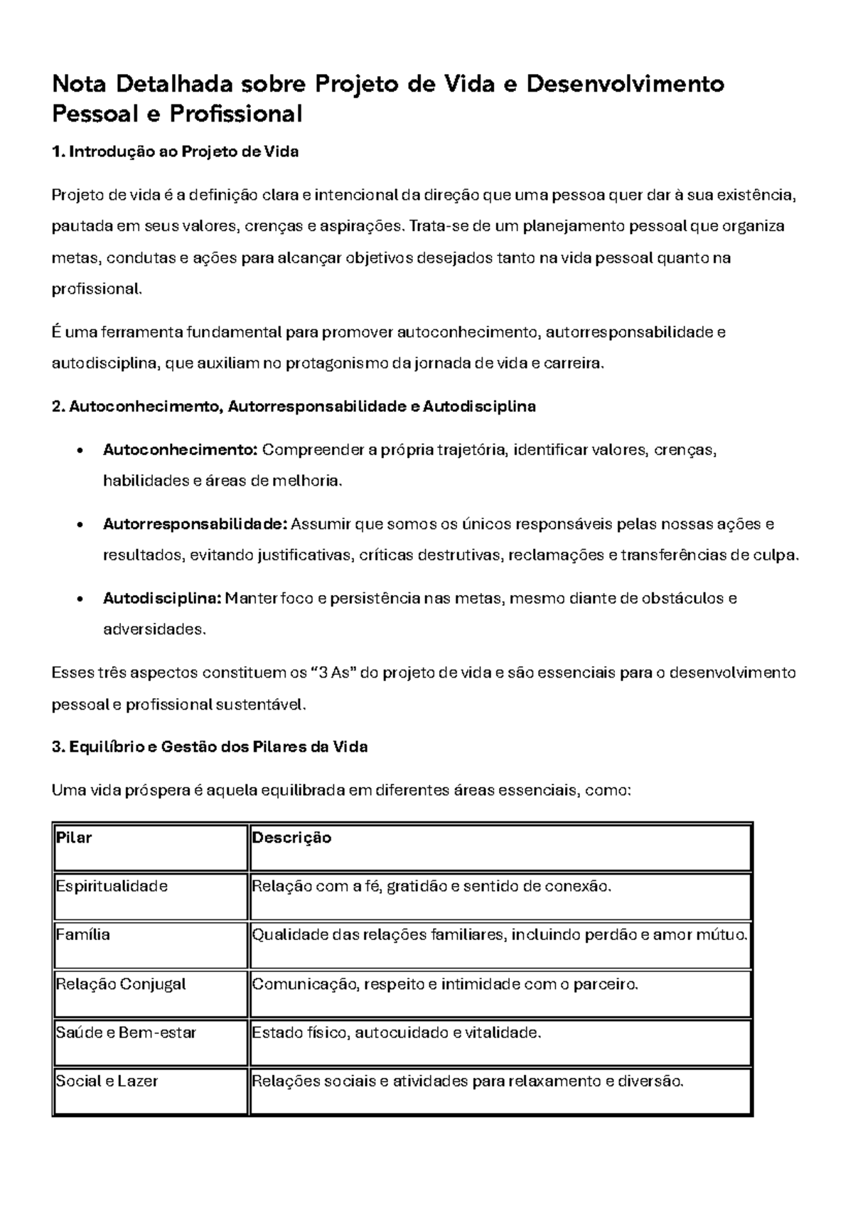 Resumo do Livro: Projeto de Vida e Desenvolvimento Pessoal e ...