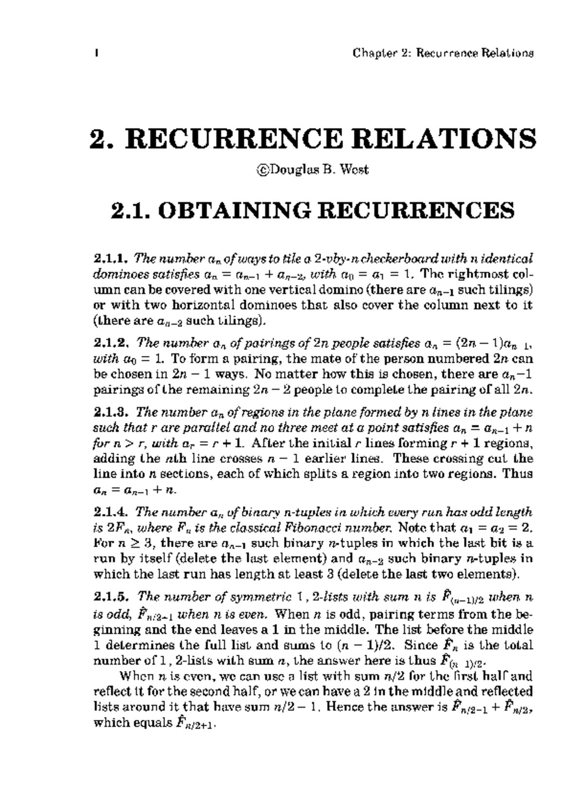 Chapter 02: Recurrence Relations - Book Solutions - Studocu