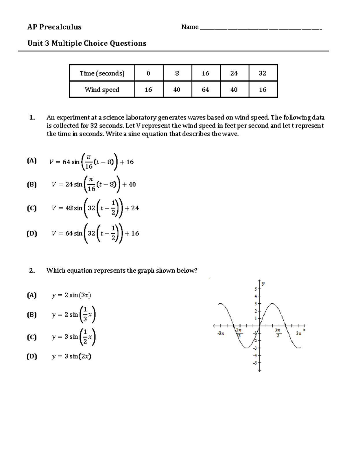 AP PC Unit 3 MCM: Multiple Choice Questions and Solutions - Studocu