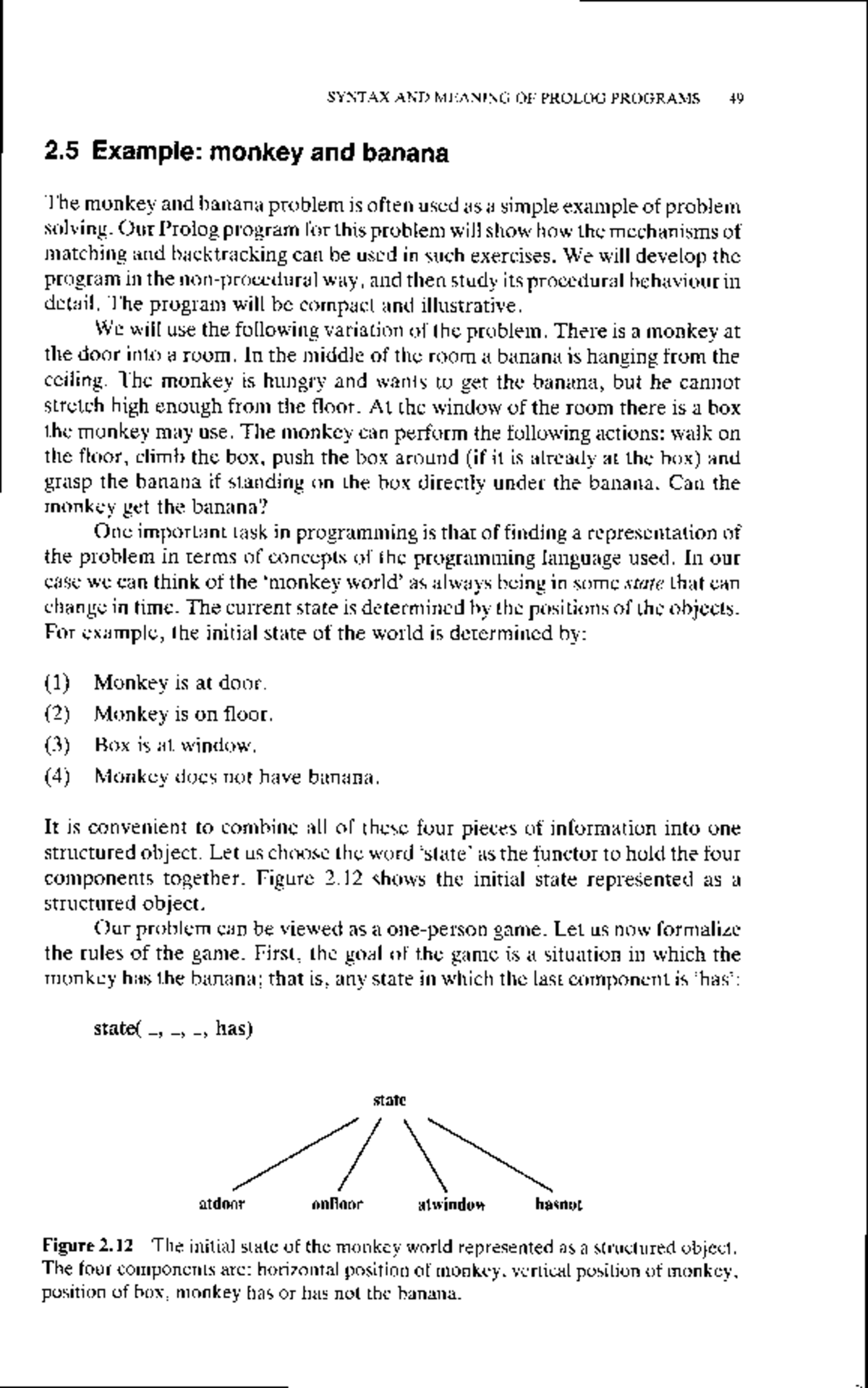 Prolog Programming: Monkey and Banana Problem Analysis (CS101) - Studocu