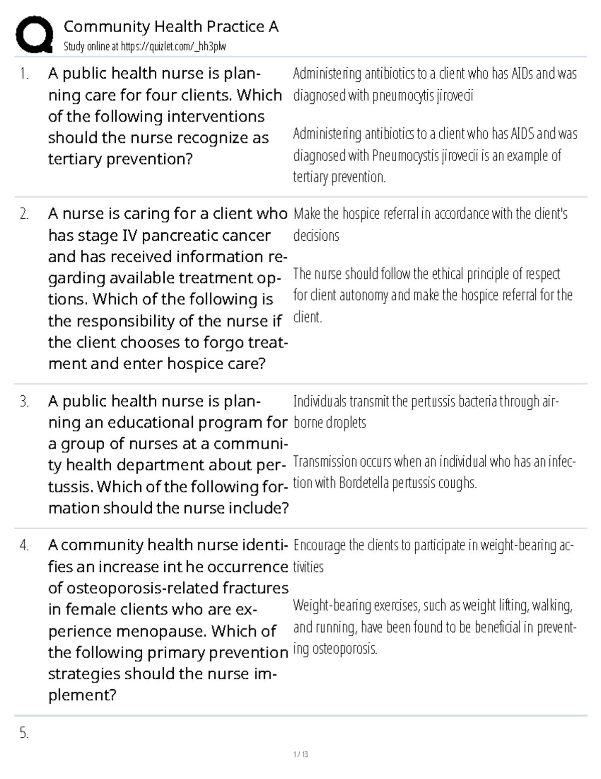 Community Health Practice A: Educational Strategies & Interventions ...