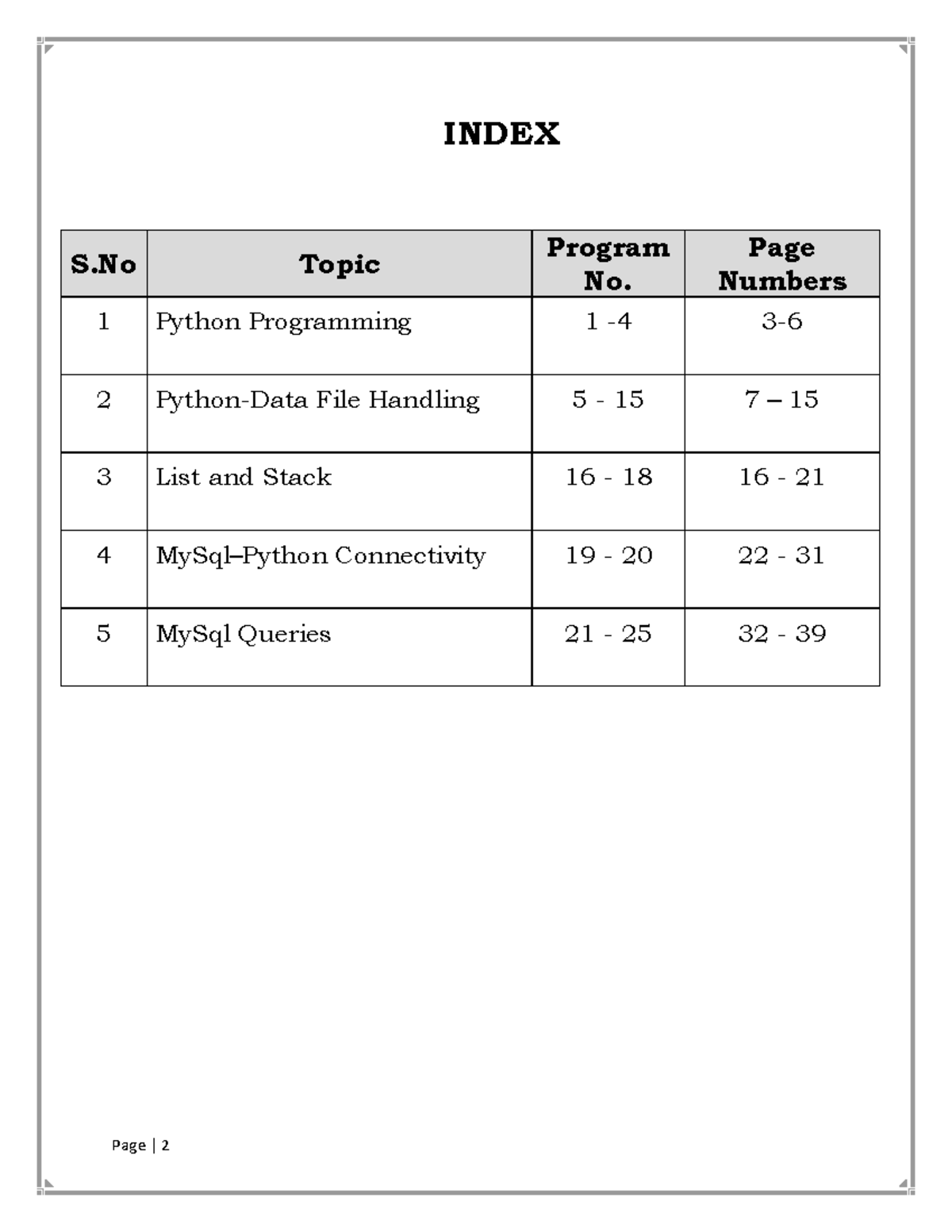 XII CS Practical File 2025-26: Python Programming Exercises - Studocu