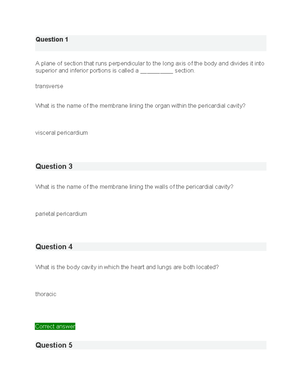 Tissue Types and Body Cavities: Study Guide for Anatomy 101 - Studocu